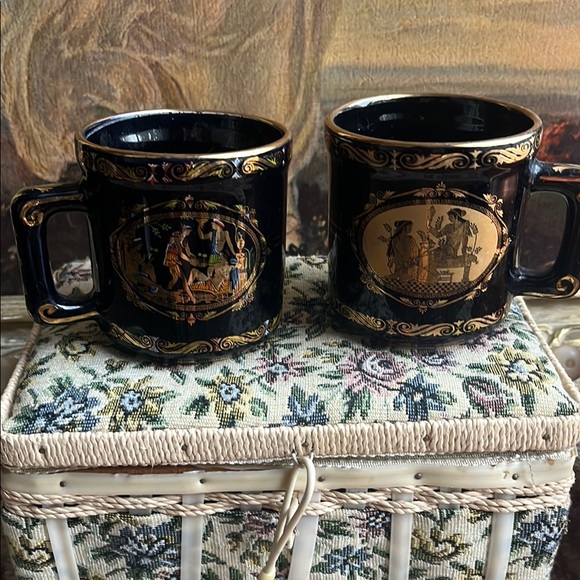Dining | Vintage Coffee Mug Handmade In Greece With 24k Gold Accents ...
